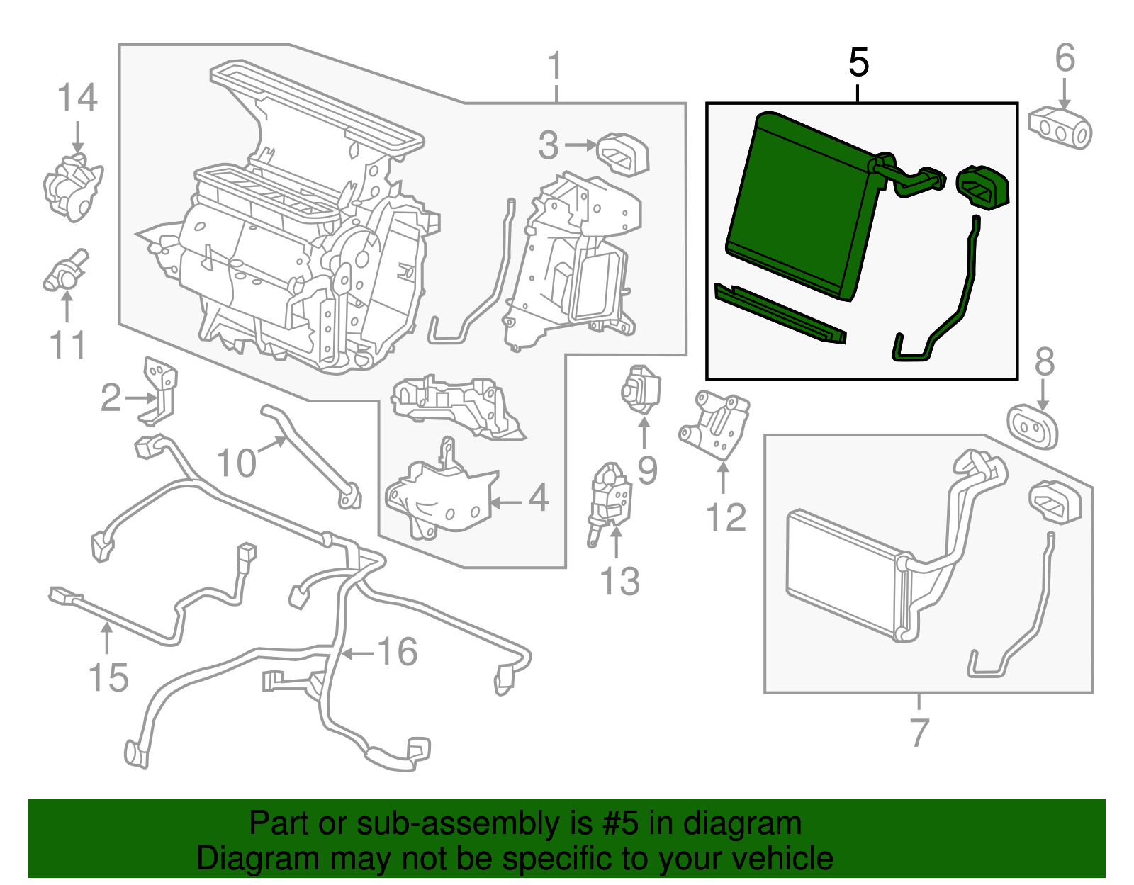80211-T2F-A01 - 2013-2017 Honda Accord - Evaporator | Genuine Honda Parts