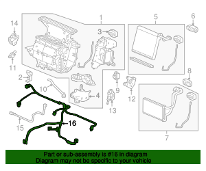 80650-T3V-A40 - Wire Harness 2014 Honda Accord | Honda Parts Online