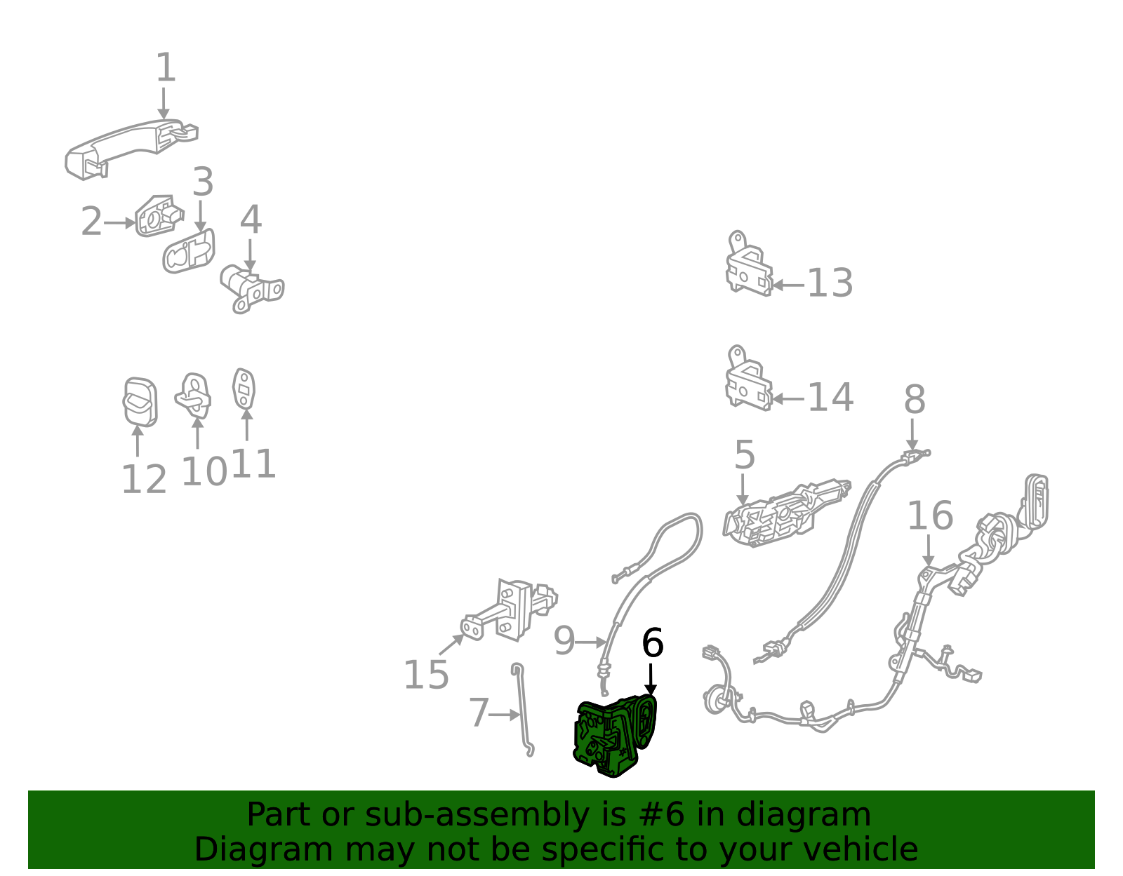 13546503 - Front Passenger Side Door Latch 2015-2025 GM | GMPartsNow