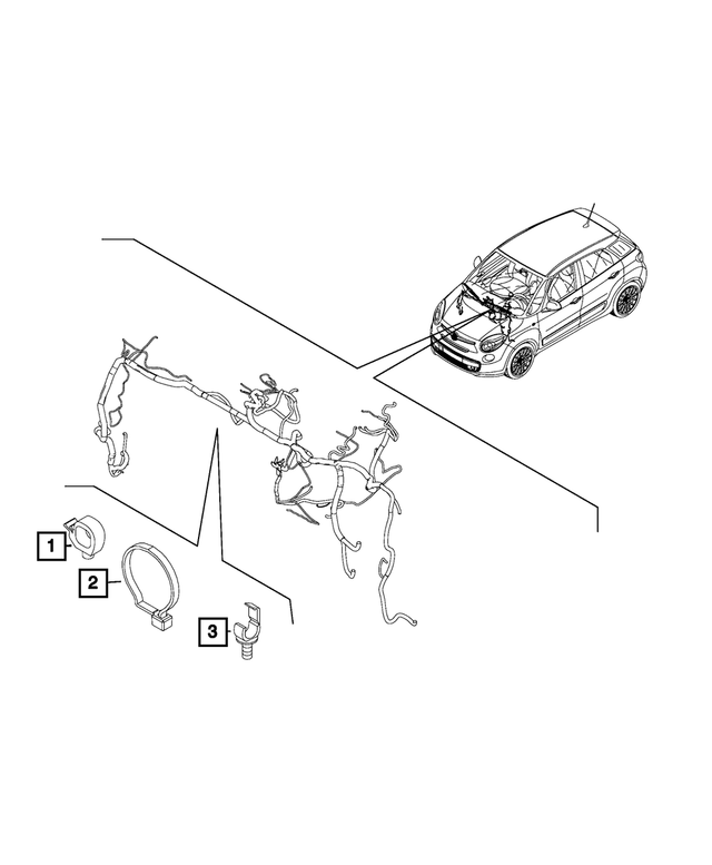2014-2019 Fiat 500L Sensor Clip 68073117AA | Mopar Estores