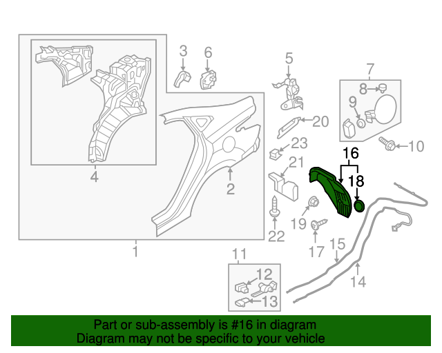 2012-2017 Hyundai Accent Wheelhouse Liner 86821-1R000 | OEM Parts Online