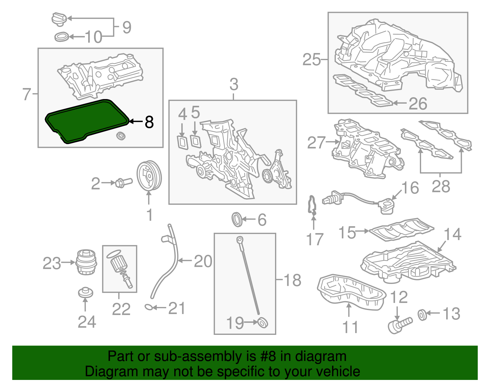 11214-0P010 - Valve Cover Gasket - 2016-2021 Lexus | My L Parts