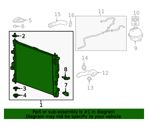 2021-2025 Buick Envision Engine Radiator 84961972 GM | GMPartsDirect.com