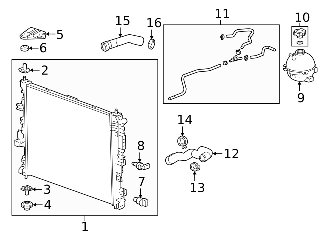 2021-2024 Buick Envision Engine Radiator 84961972 GM | GMPartsDirect.com