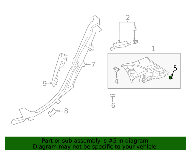 003-991-69-70 - Quarter Panel Trim Panel Clip 2015-2023 Mercedes-Benz ...