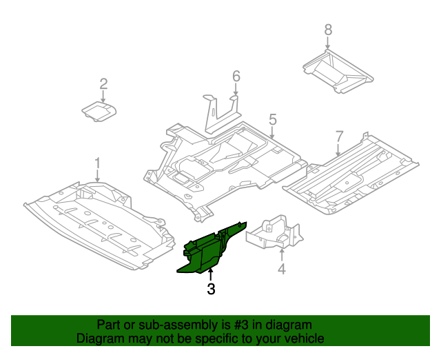 51718218346 - 1997-2003 BMW 540i Side Shield (51-71-8-218-346) | BMW of ...
