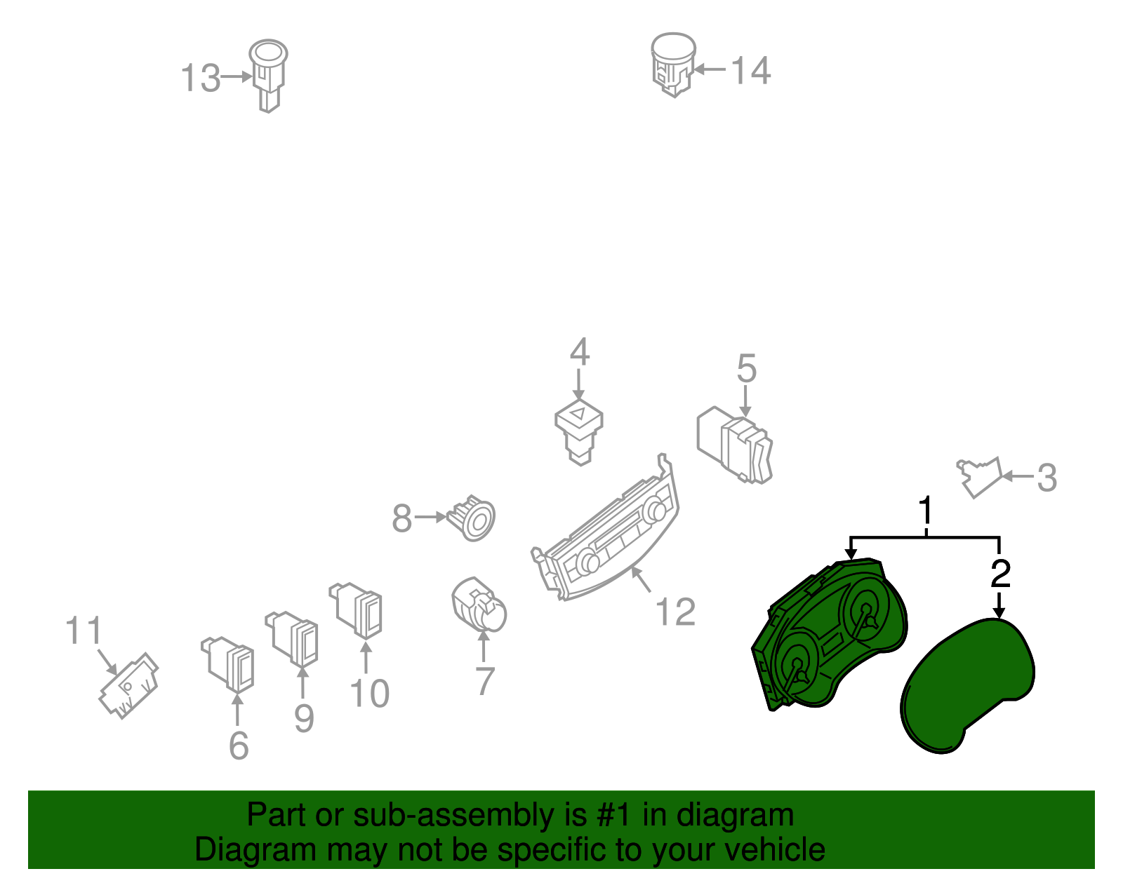 2018 Nissan Altima Cluster Assembly 24810-9HU6A | Ziegler Nissan of ...