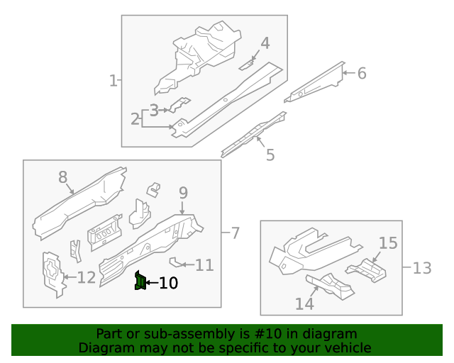 2019-2024 Mazda Outer Rail Front Bracket - Driver's Side (LH) BDTS-54 ...