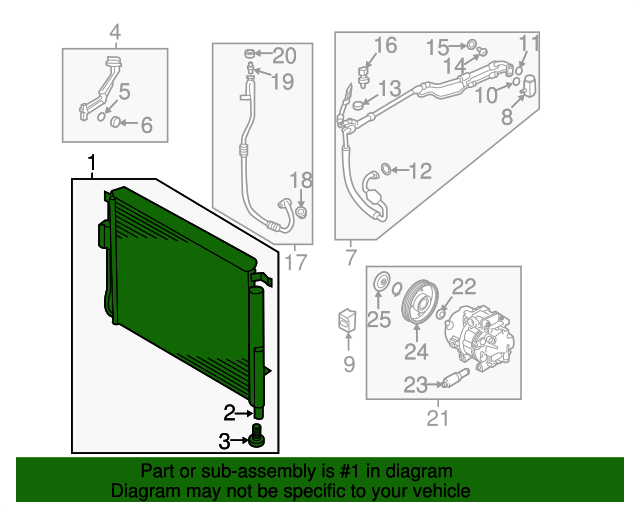 2015-2018 Kia Sorento OEM NEW 15-18 Kia Air Conditioning Condenser ...