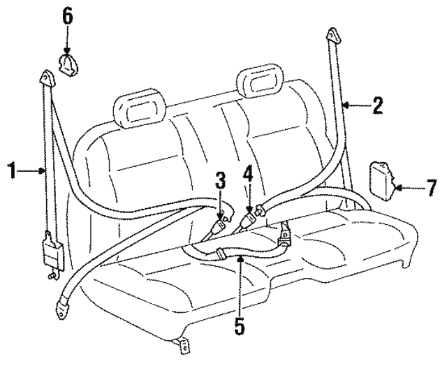 1993-1995 Isuzu Pickup Lap & Shoulder Belt 8970080474 | Isuzu Parts Center