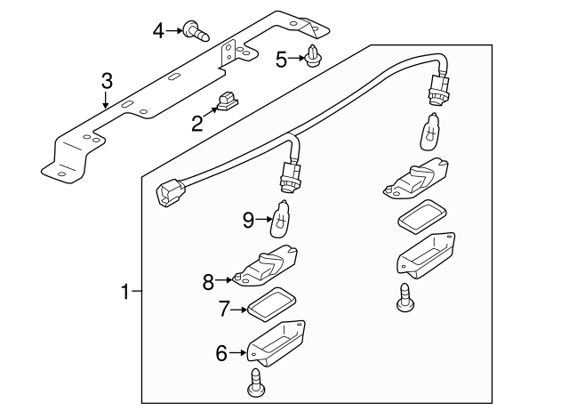 2014-2015 Mitsubishi Mirage License Lamp Bracket 6430A246 | OEM Parts ...