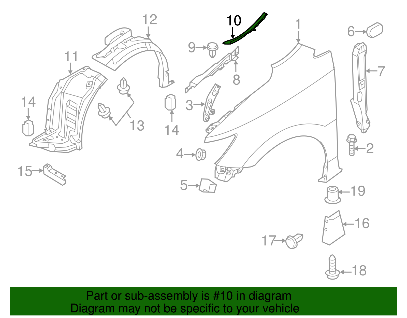 2011-2017 Nissan Quest Seal 66894-1JA0A | Bill Kay Nissan Parts