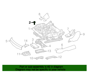 000-990-82-11 - Seat Adjuster Bolt 2013-2024 Mercedes-Benz | Mercedes ...