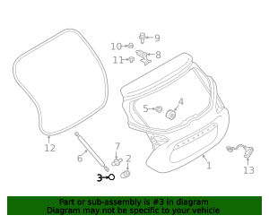 60895-1AA0A - Lift Gate Spacer 2011-2024 Nissan | Nissan Parts ...