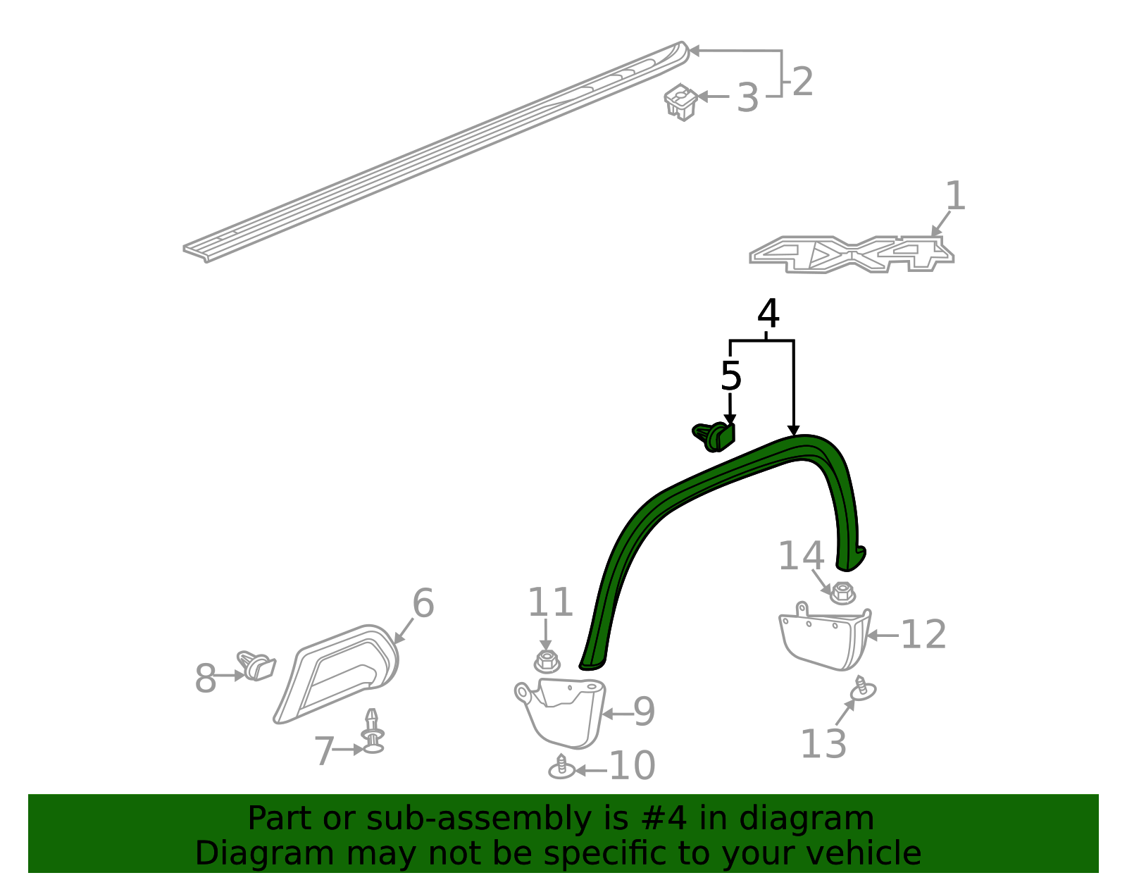 84731928 - Rear Driver Side Wheel Opening Molding 2020-2025 Chevrolet ...