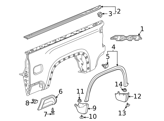 2020-2021 Chevrolet Upper Molding 84167957 | TascaParts.com