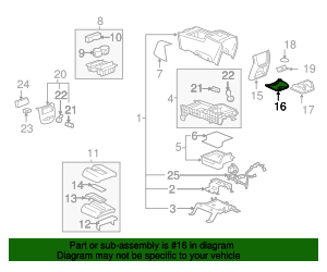 2007-2014 GM Rear Cup-Holder Lid 15217105 | GMPartsDirect.com