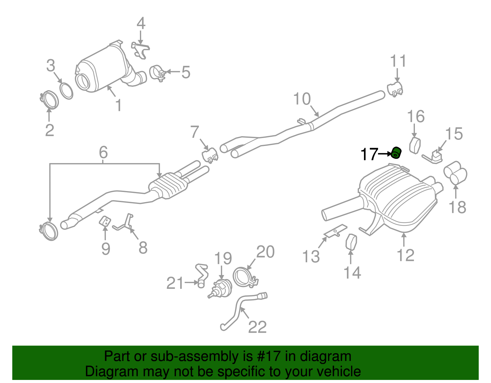 18307593199 - 2011-2019 BMW Front Pipe Insulator (18-30-7-593-199 ...
