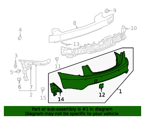 85571782 - Primed Rear Bumper Upper Fascia 2020-2024 Cadillac CT4 ...