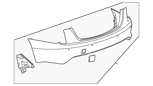 85571782 - Primed Rear Bumper Upper Fascia 2020-2024 Cadillac CT4 ...