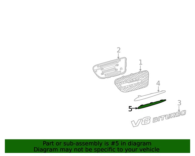 190-881-13-23 - Fender Molding 2016-2021 Mercedes-Benz ...