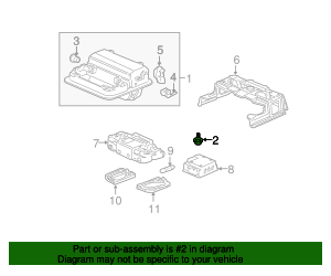 93401-05010-07 - Overhead Console Bolt 2005-2010 Honda Odyssey | Honda ...