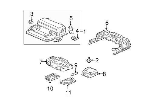 Overhead Console for 2005 Honda Odyssey | OEM Honda Parts Warehouse