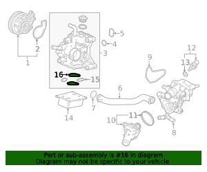 15501-RPY-G01 - Oil Cooler O-Ring 2017-2024 Honda Civic | Honda Parts ...