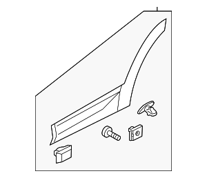 2017-2019 Hyundai Side Molding 87731-B8500-GAL | QuirkParts