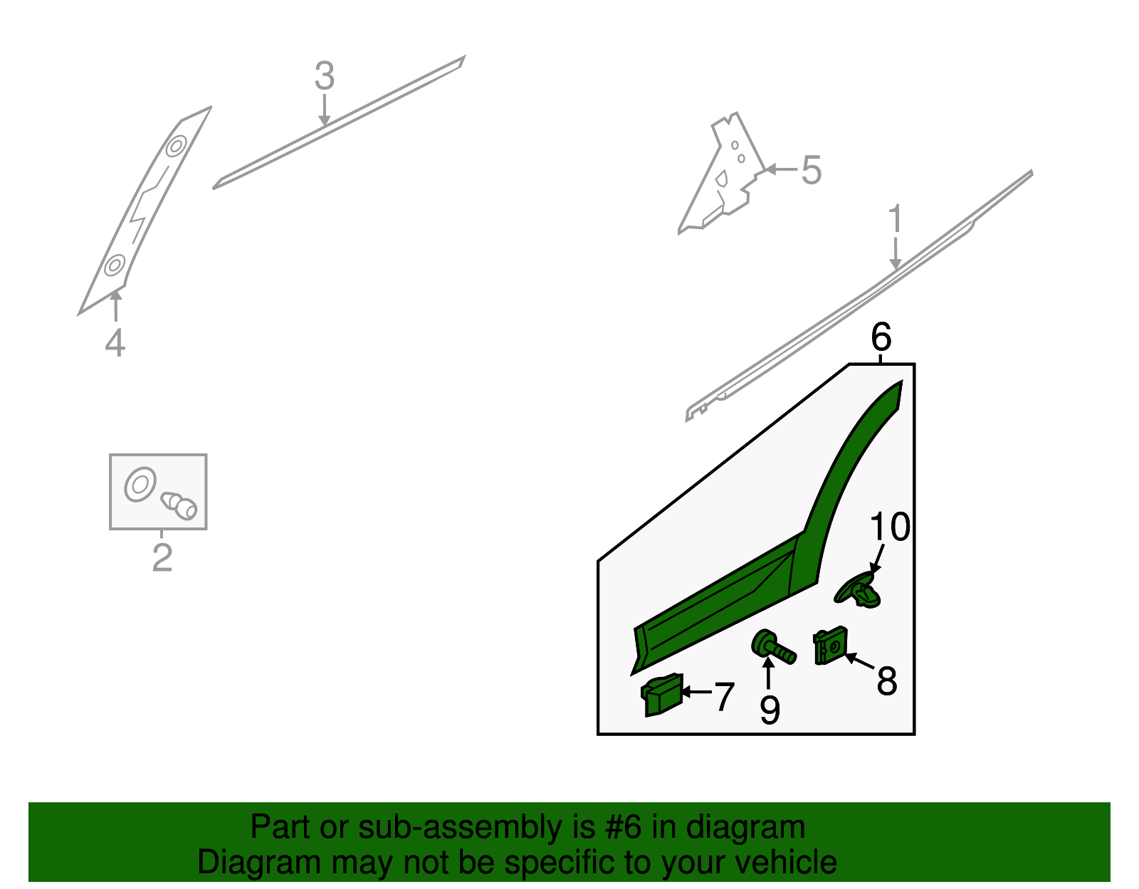 2017-2019 Hyundai Side Molding 87731-B8500-GAL | Conicelli Hyundai
