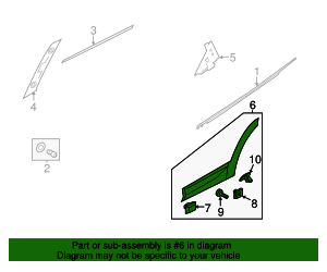 87731-B8000-CA - Door Molding 2013-2019 Hyundai | AutoNation Parts
