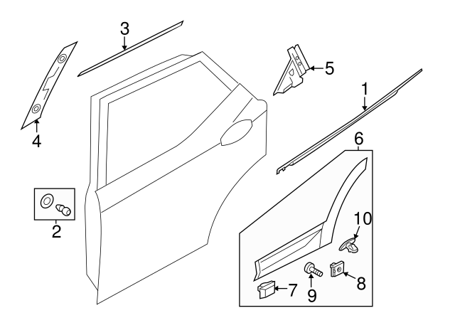 87731-B8000-CA - Side Molding - 2013-2019 Hyundai | Joseph Airport Hyundai