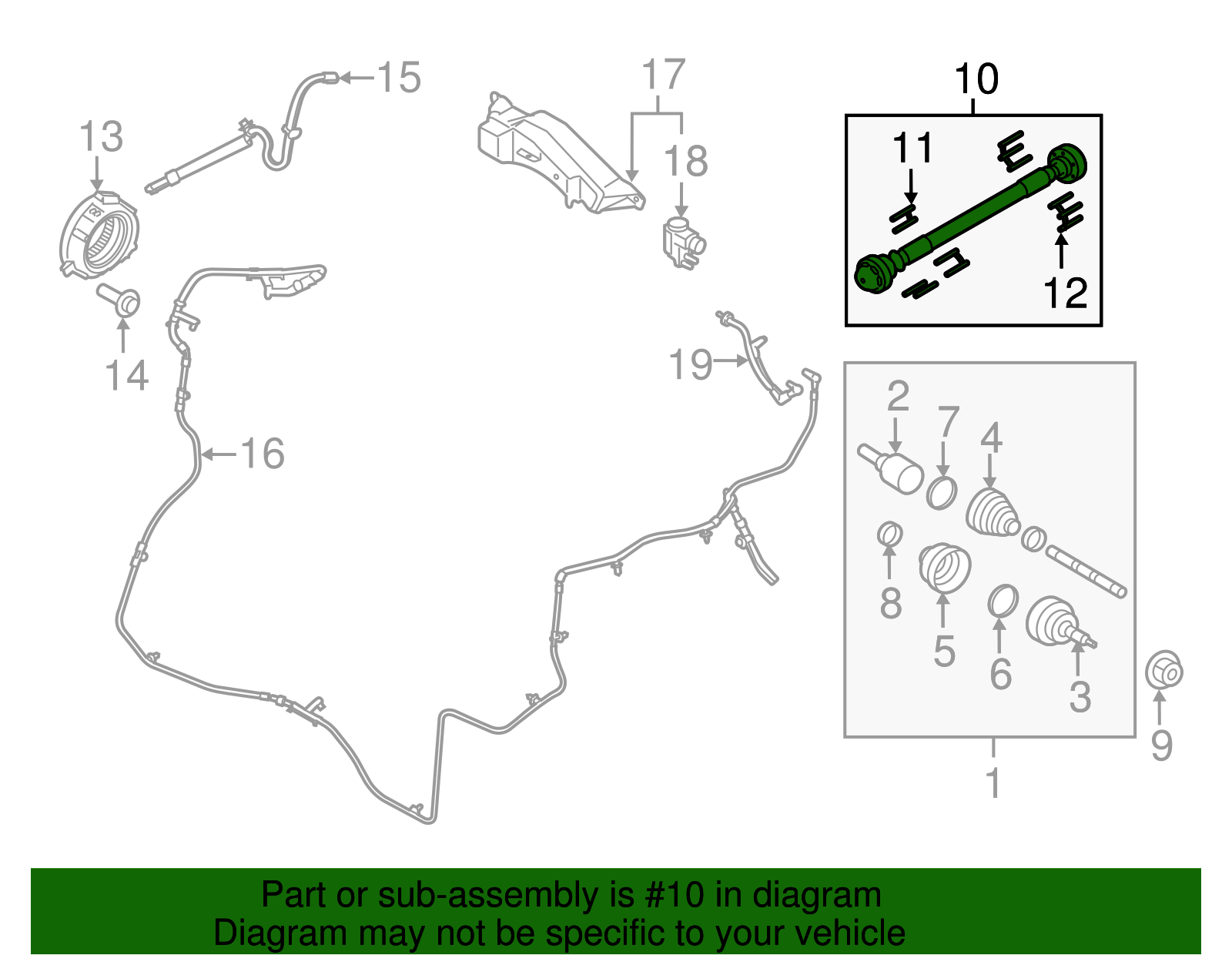 Genuine OEM Ford Part - Drive Shaft FL3Z-4A376-B | Genuine OEM Ford ...