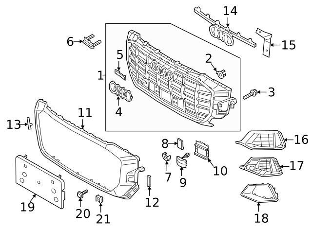 2019-2020 Audi Q8 Strip 4M8-807-968-RN4 | Audi OEM Parts