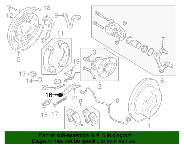 1991-2017 Mitsubishi Parking Brake Strut Spring MB520465 | Auto Parts