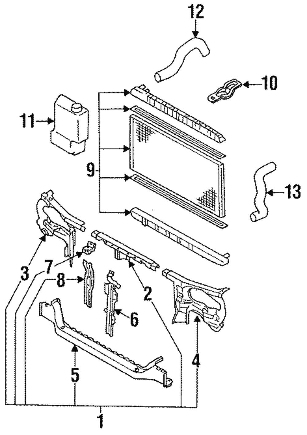 1991-1993 Nissan NX Bumper Bracket 62577-66Y00 | Nissan Parts Central