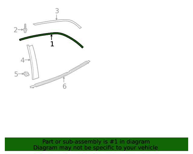 2019-2023 Toyota Corolla Door Reveal Molding 75763-12110 | Toyota Parts ...