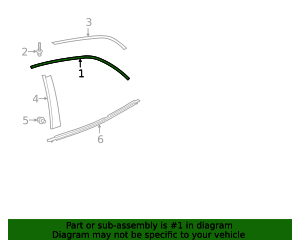 2019-2025 Toyota Door Reveal Molding 75763-12110 | Toyota Parts Center