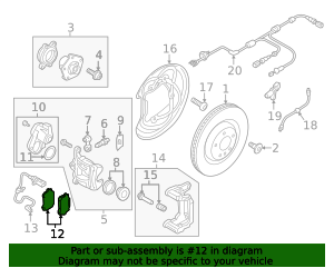 2020-2021 Audi Brake Pads Rear 8W0-698-451-AE | OEM Parts Online