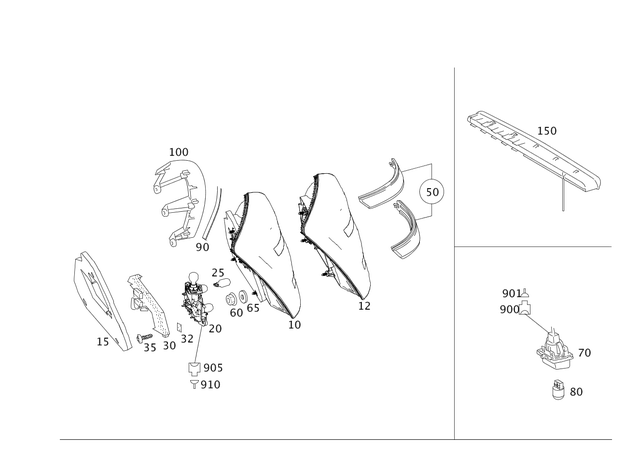 Bulb Mount 221-820-02-77-64 | MB OEM Parts