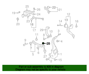 WHT-004-898 - Lower Ball Joint Lock Nut 2010-2017 Audi | Audi OEM Parts