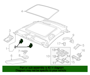 2011-2019 Volkswagen Headliner Retainer Clip 8K9-867-289 | VW Direct Parts