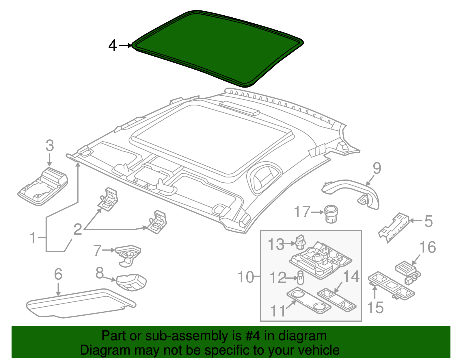 2012-2019 Volkswagen Beetle Sunroof Seal 5C5-867-659 | AutoNationParts.com