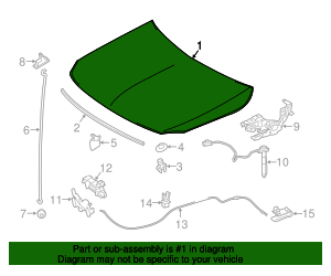 2015-2020 Mercedes-Benz Hood 156-880-00-57-64 | MB OEM Parts