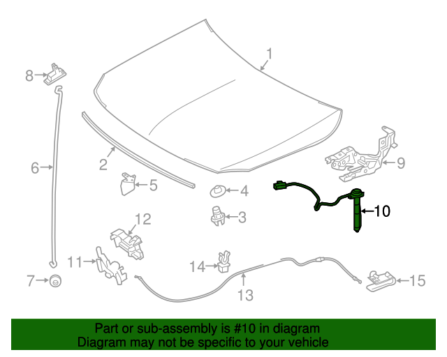 117-906-10-00 - Hood Contact Switch 2015-2020 Mercedes-Benz ...