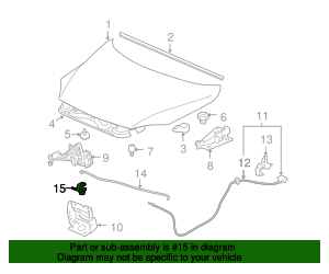 1991-2020 GM Hood Prop Rod Retainer 21097292 | TascaParts.com