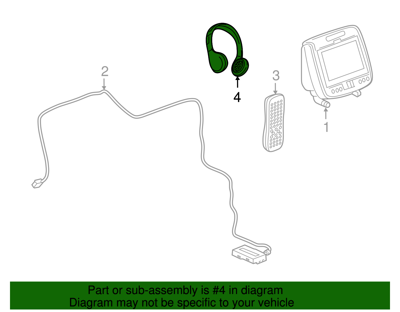 2013-2020 GM Headphones 84202956 GM | GMPartsDirect.com