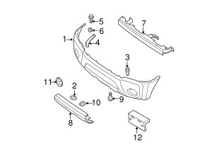 2005-2015 Nissan Xterra Bumper Bracket 62042-EA001 | QuirkParts