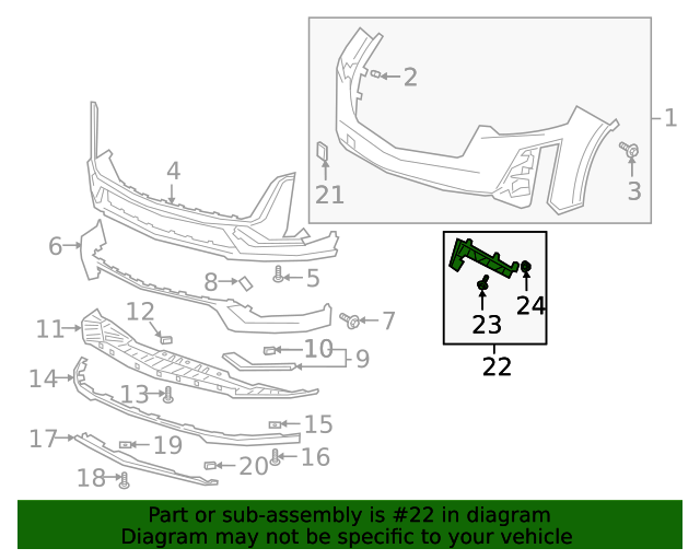 Front Bumper Fascia Driver Side Guide 85520350 | OEM Parts Online