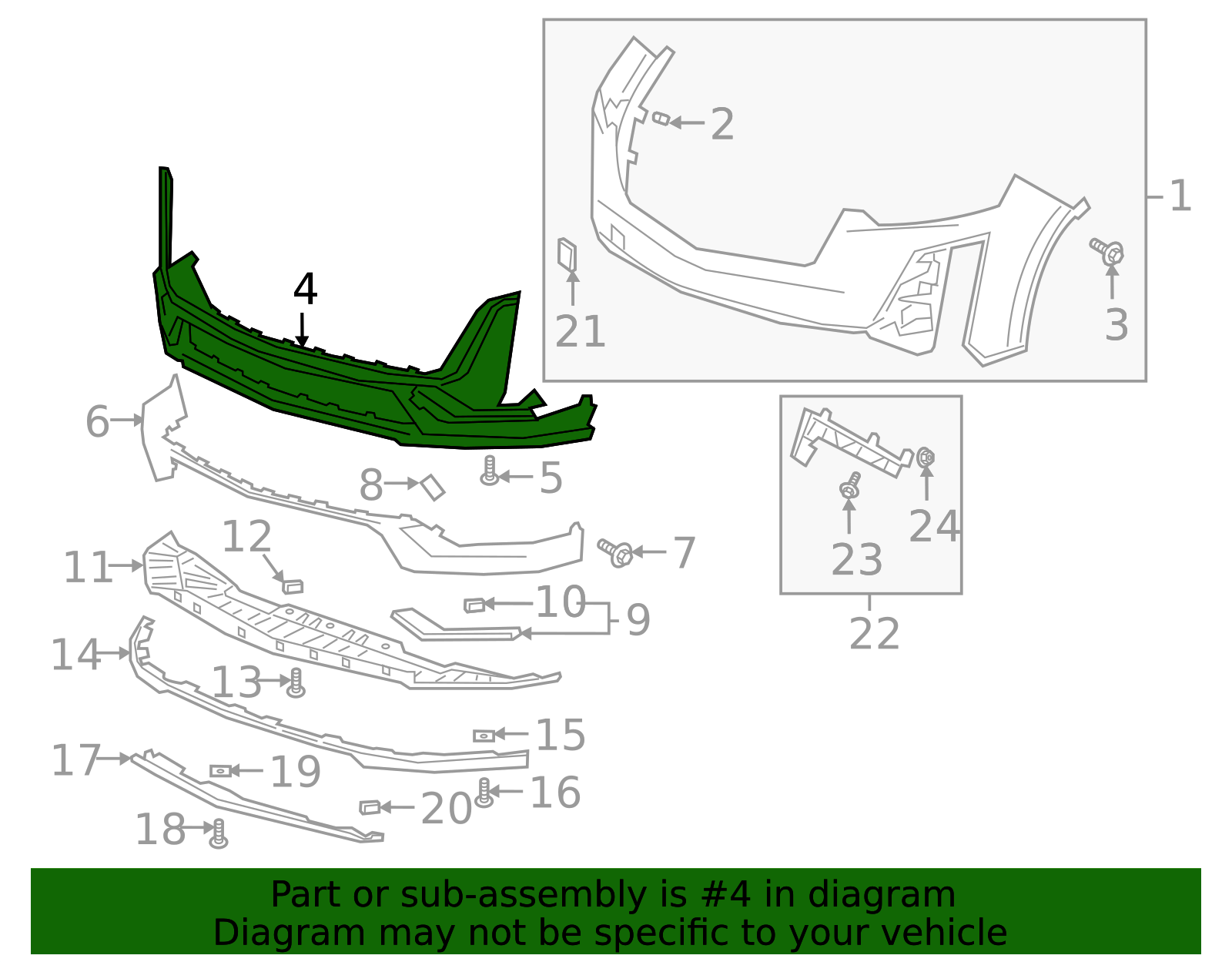 84663546 - Black Front Lower Bumper Cover 2020-2025 Cadillac XT6 | GM ...